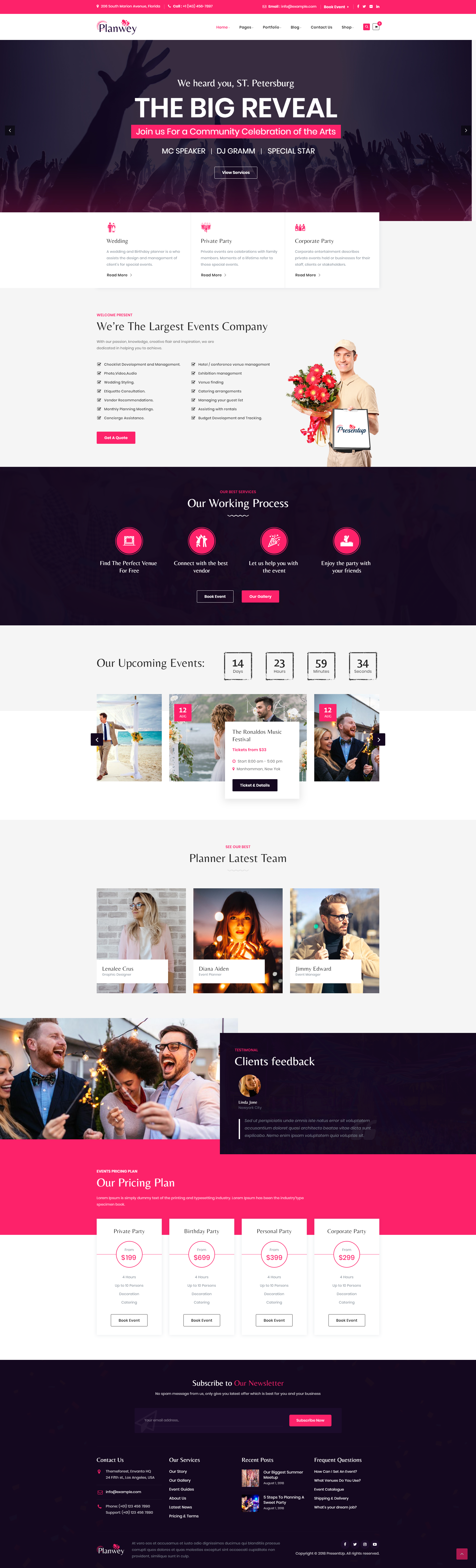 Planwey - Event Planner & Celebrations Management HTML Template by ThemetechMount